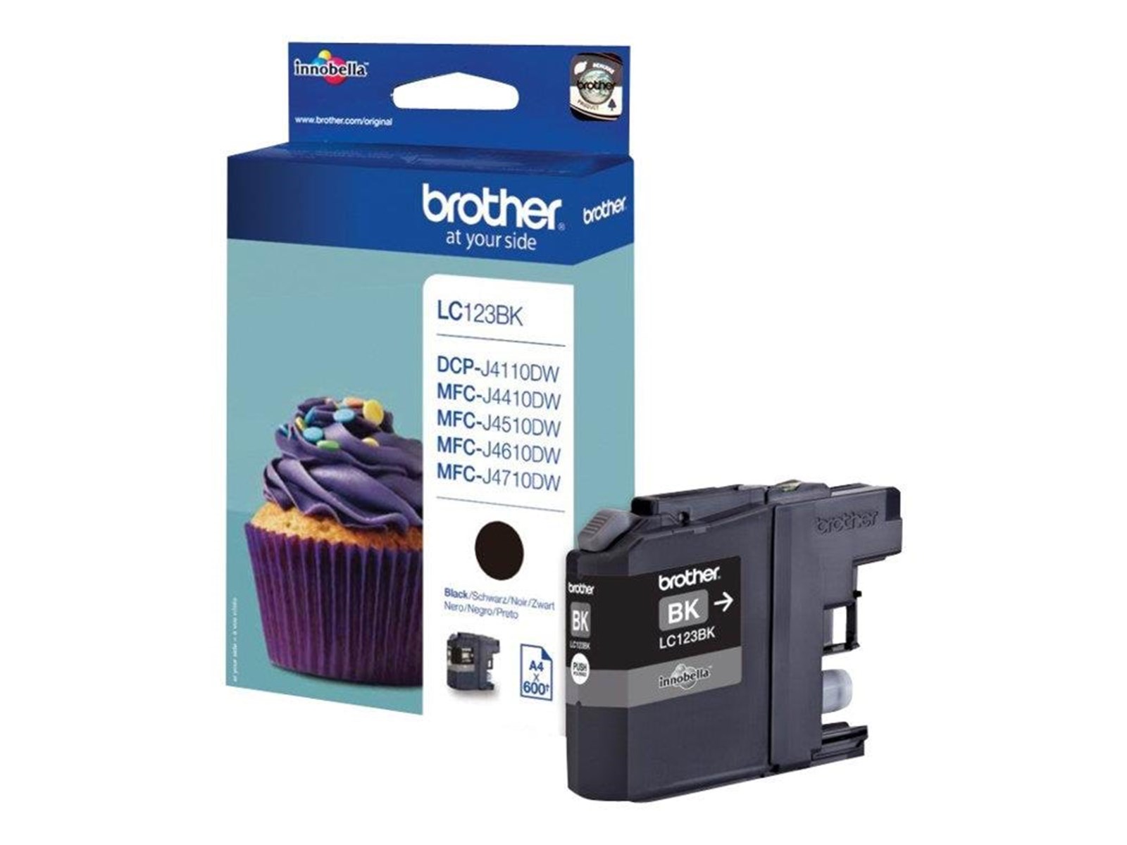 Brother LC123BK / LC 123BK High Capacity Black Ink - Bläckpatron Svart