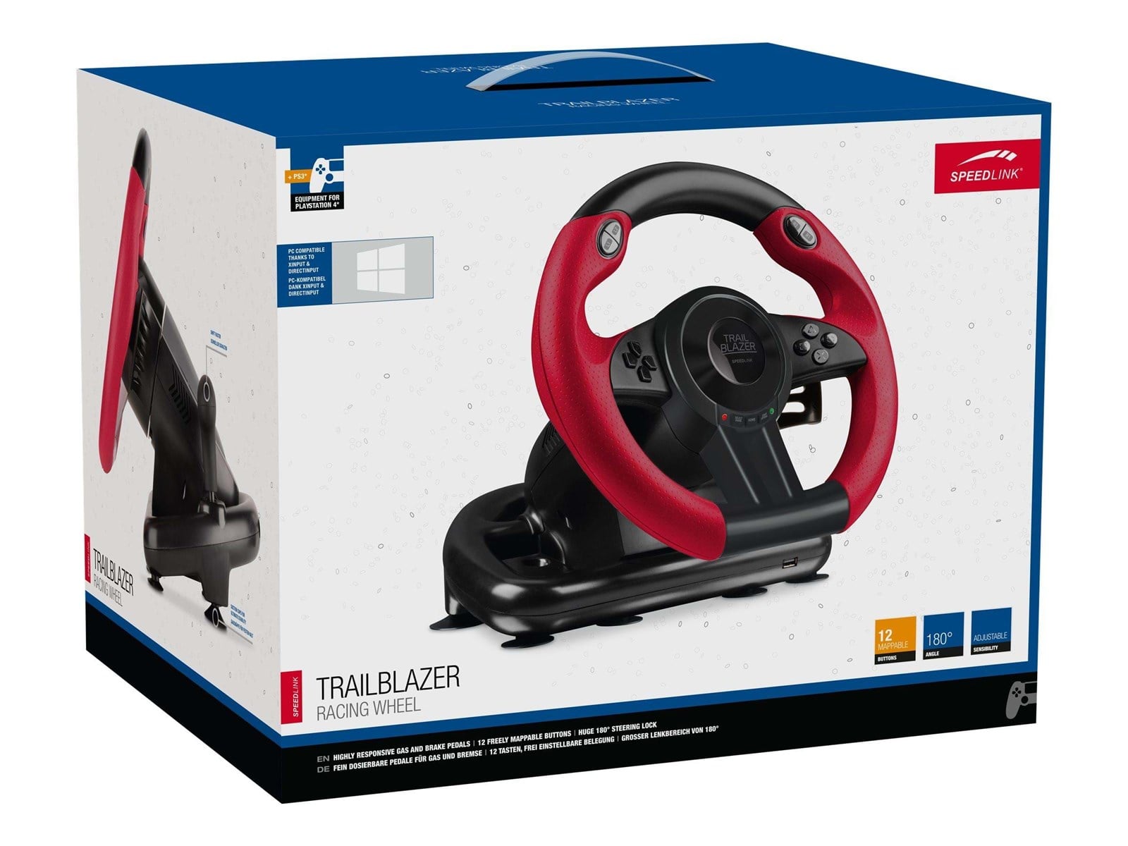 Speed-Link Trailblazer Gaming Steering Wheel - Black/Red - Wired ...