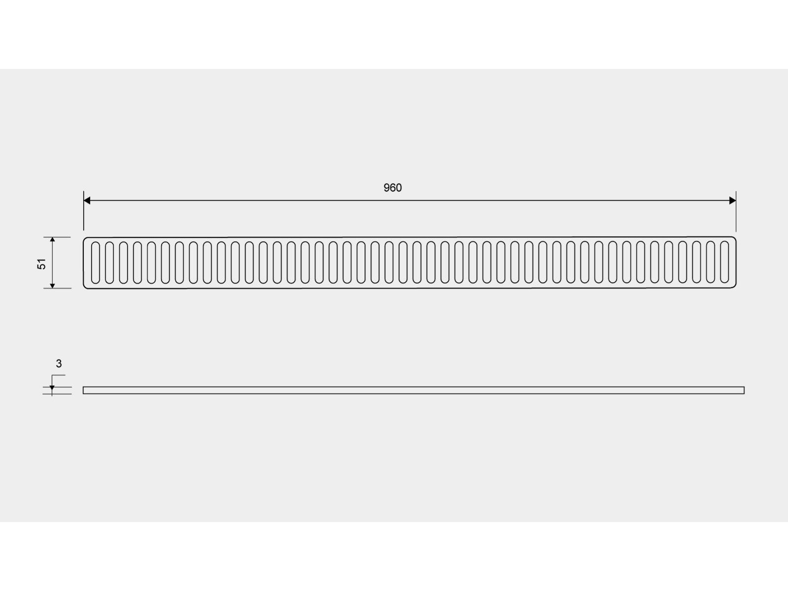 Unidrain ClassicLine grating Column 1000 mm | Billig