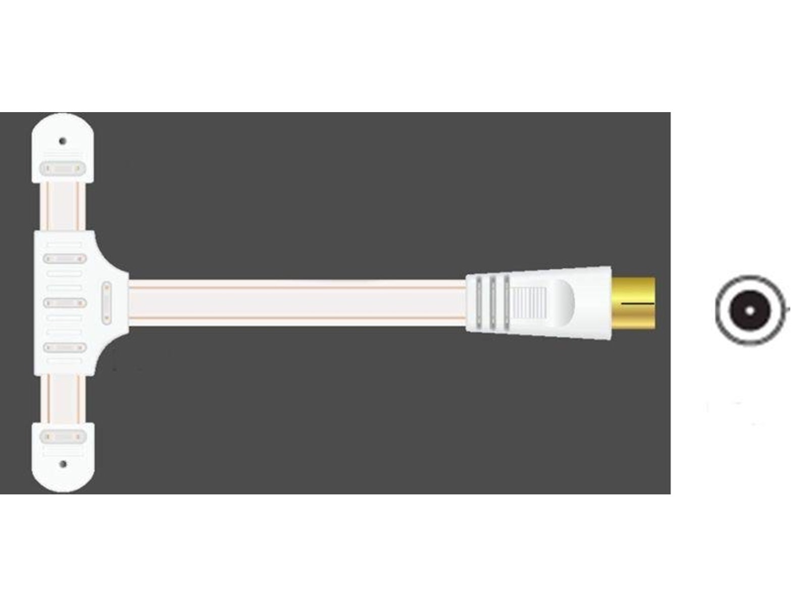 Sinox FM Antenn till Radio - Vit 1,8 Meter | Billig