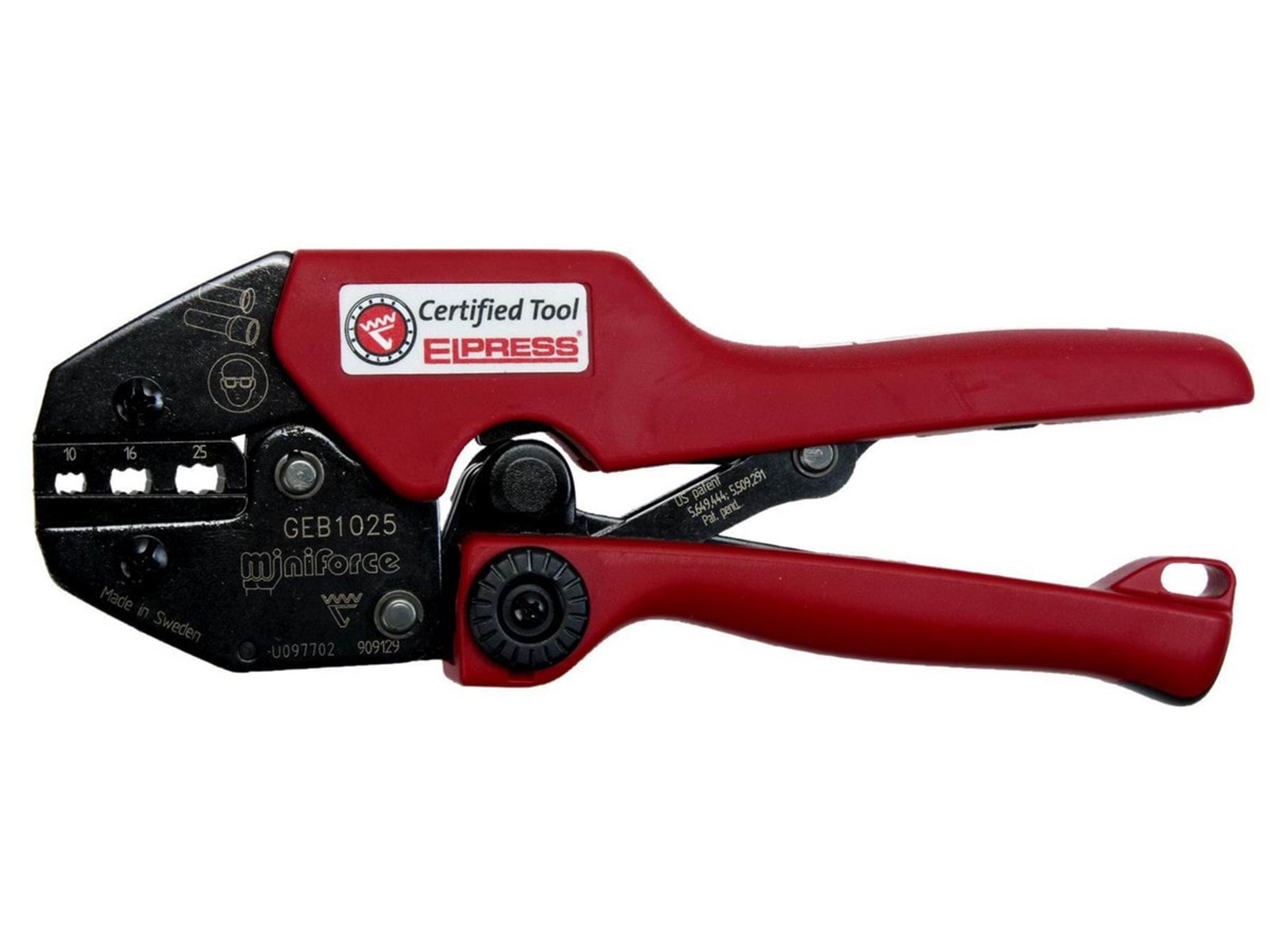 Elpress Miniforce-tool geb1025 for preins. & unins. end terminals 10-25mm2