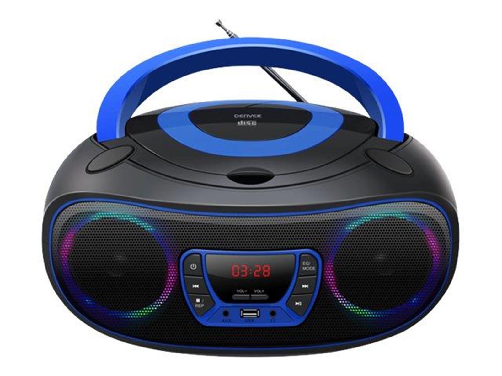 DENVER TCL-212BT - Blue - Boombox - CD - FM - USB - Bluetooth | Billig