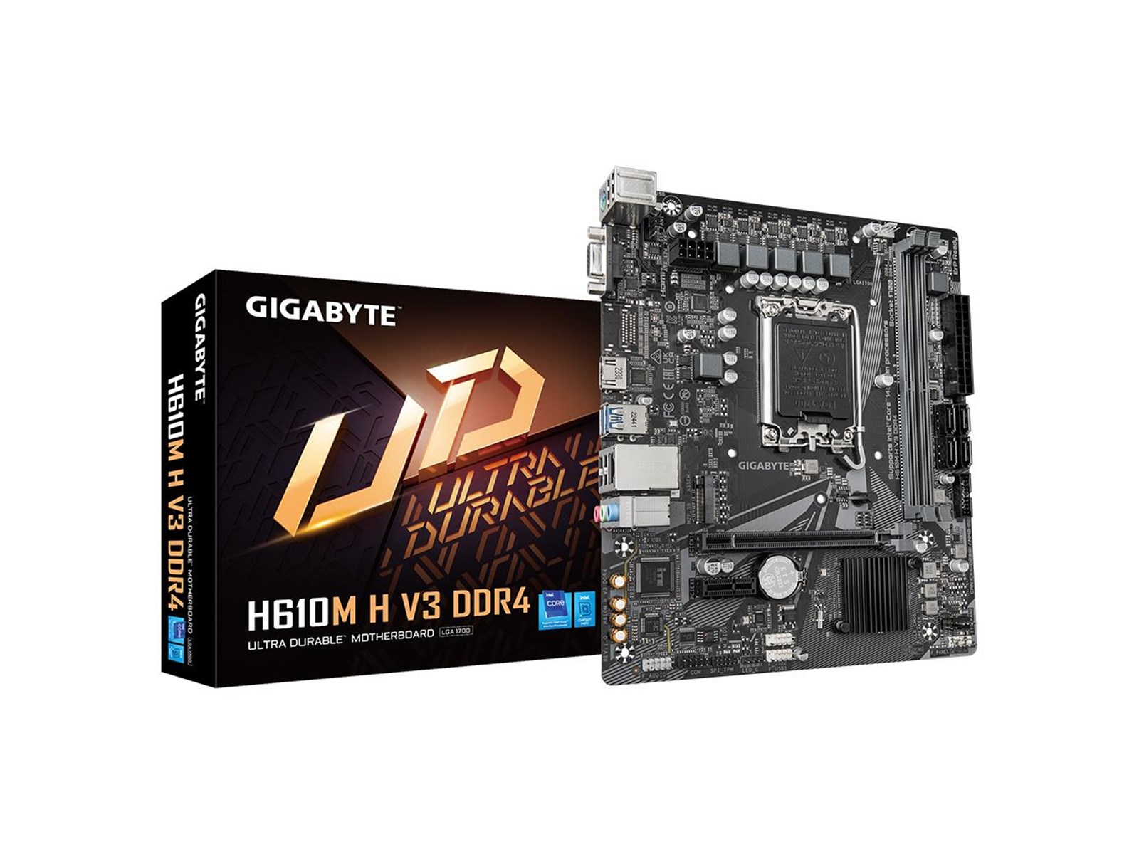 GIGABYTE H610M H V3 DDR4 Moderkort - Intel H610 - Intel LGA1700 - DDR4 ...