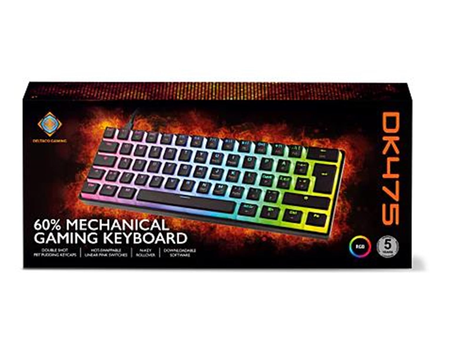 Deltaco GAMING DK475 Mechanical Keyboard - Gaming Tangentbord - Svart