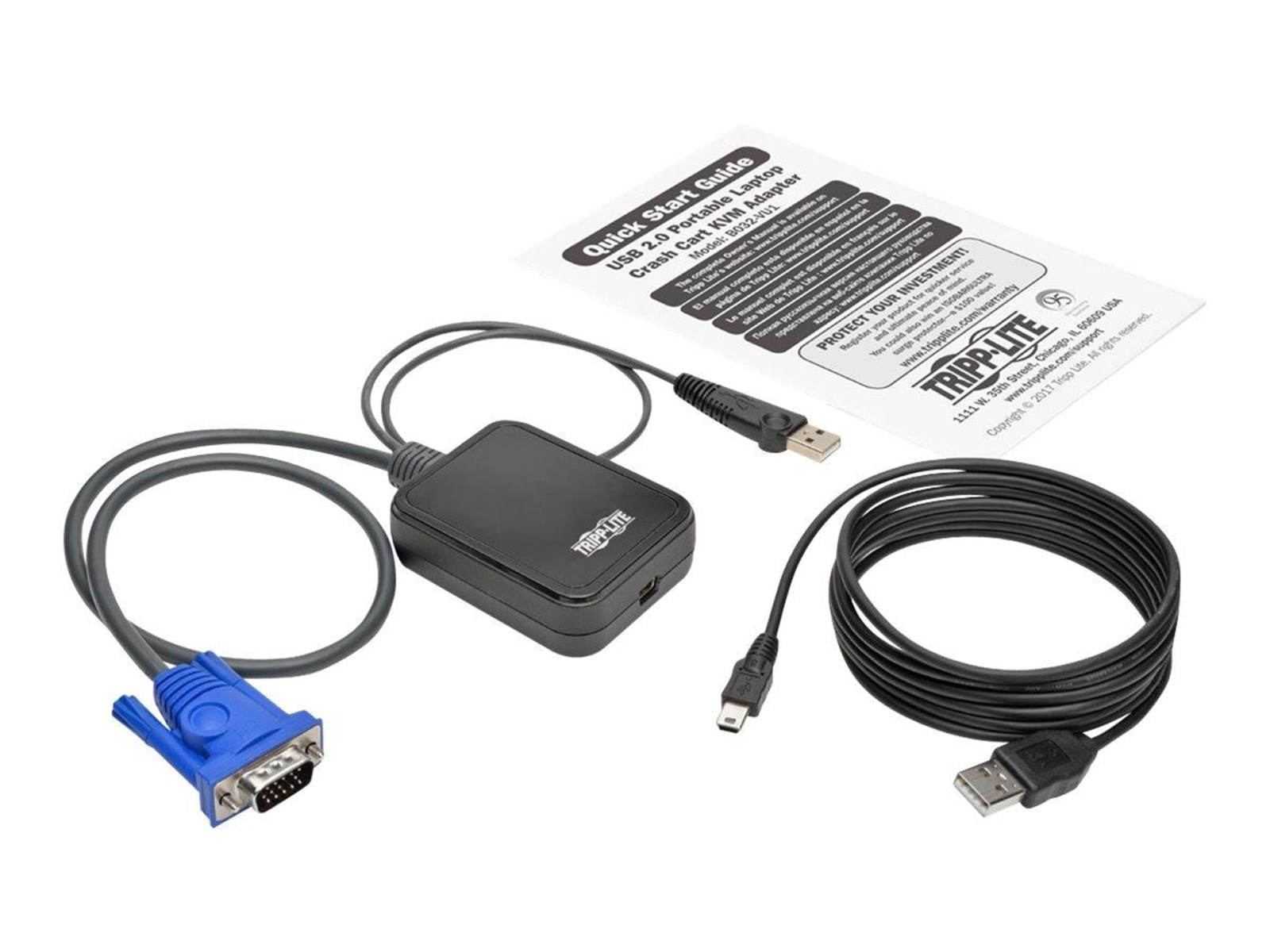Eaton series KVM Console to USB 2.0 Portable Laptop Crash Cart Adapter ...