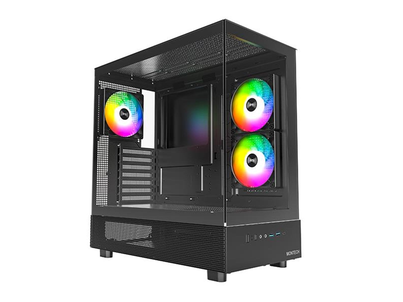 Montech XR TG - Chassi - Miditower - Svart | I lager | Billig