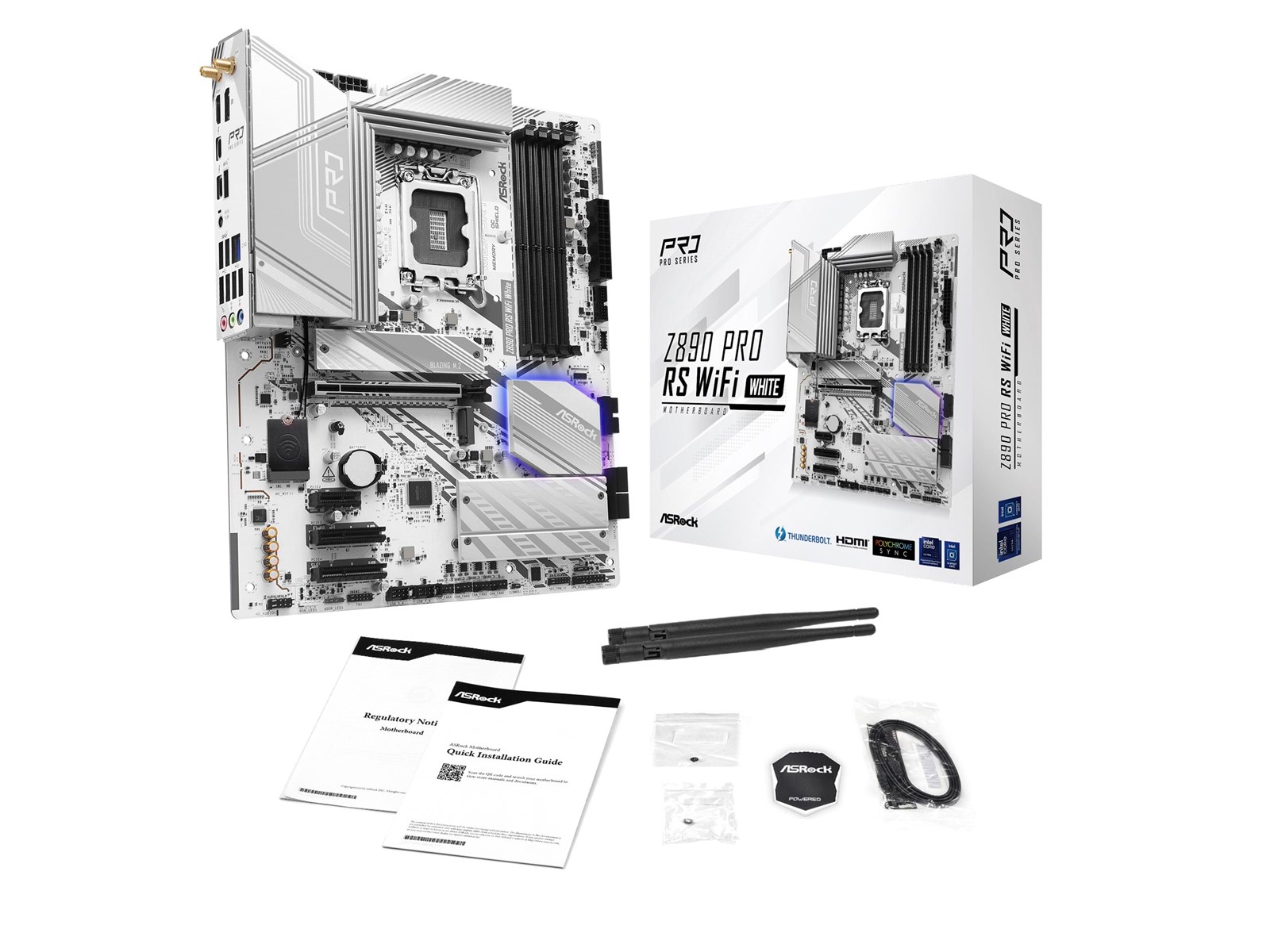 ASRock Z890 PRO RS WIFI WHITE Moderkort - Intel Z890 - Intel LGA1851 ...