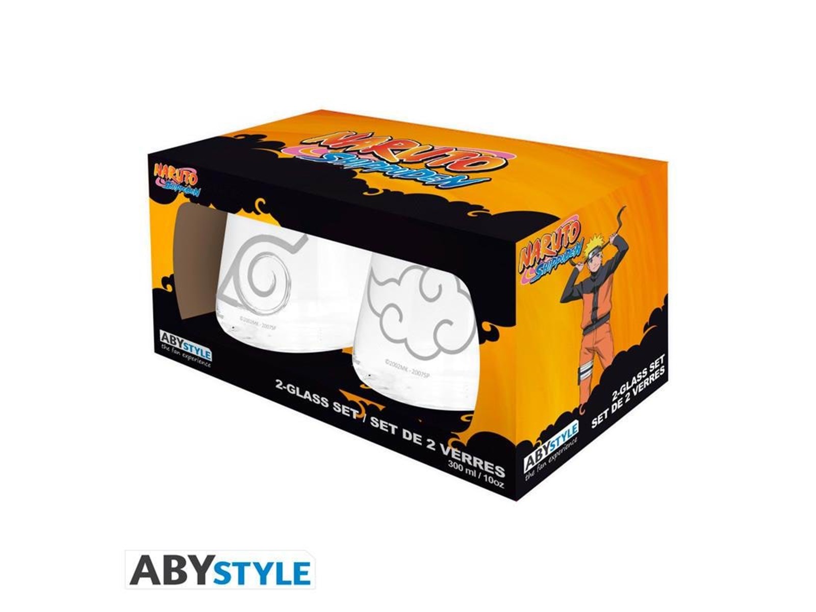 ABYstyle - NARUTO SHIPPUDEN - 2 Glass Set - Konoha & Akatsuki x2 - Glass