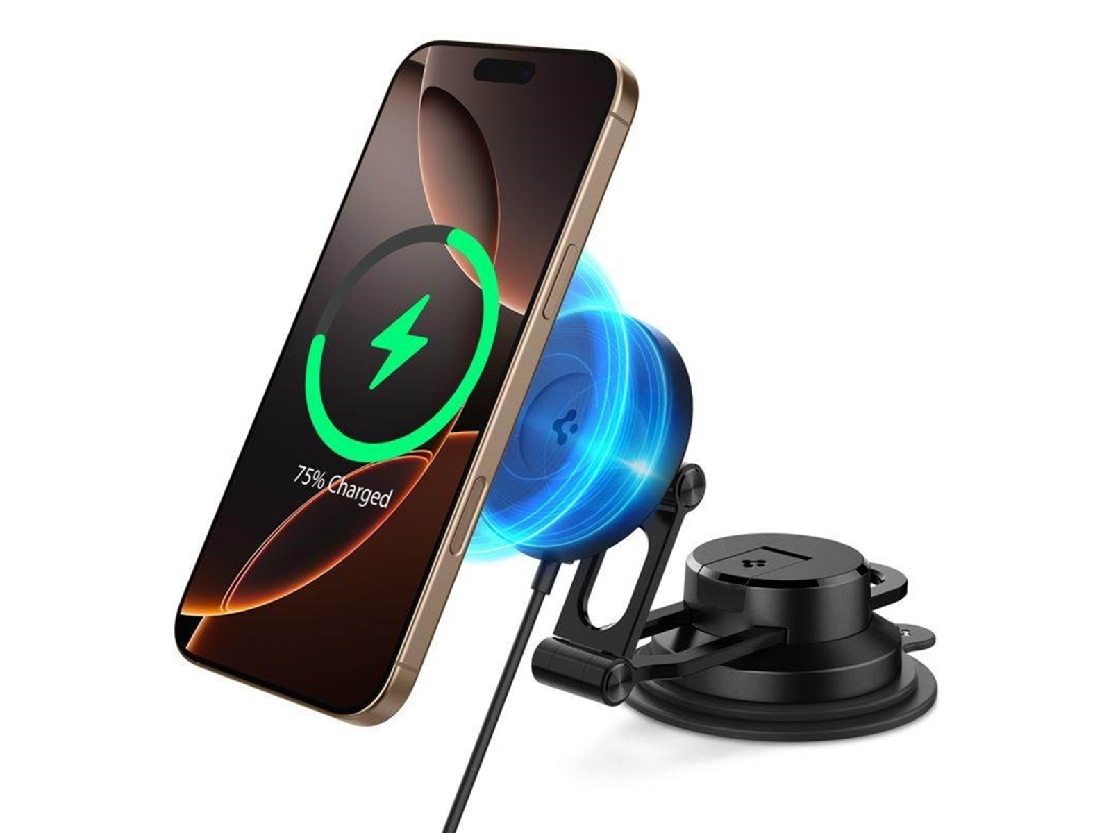 Spigen OneTap Pro 4 MagSafe Car Mount Charger - black - Wireless ...