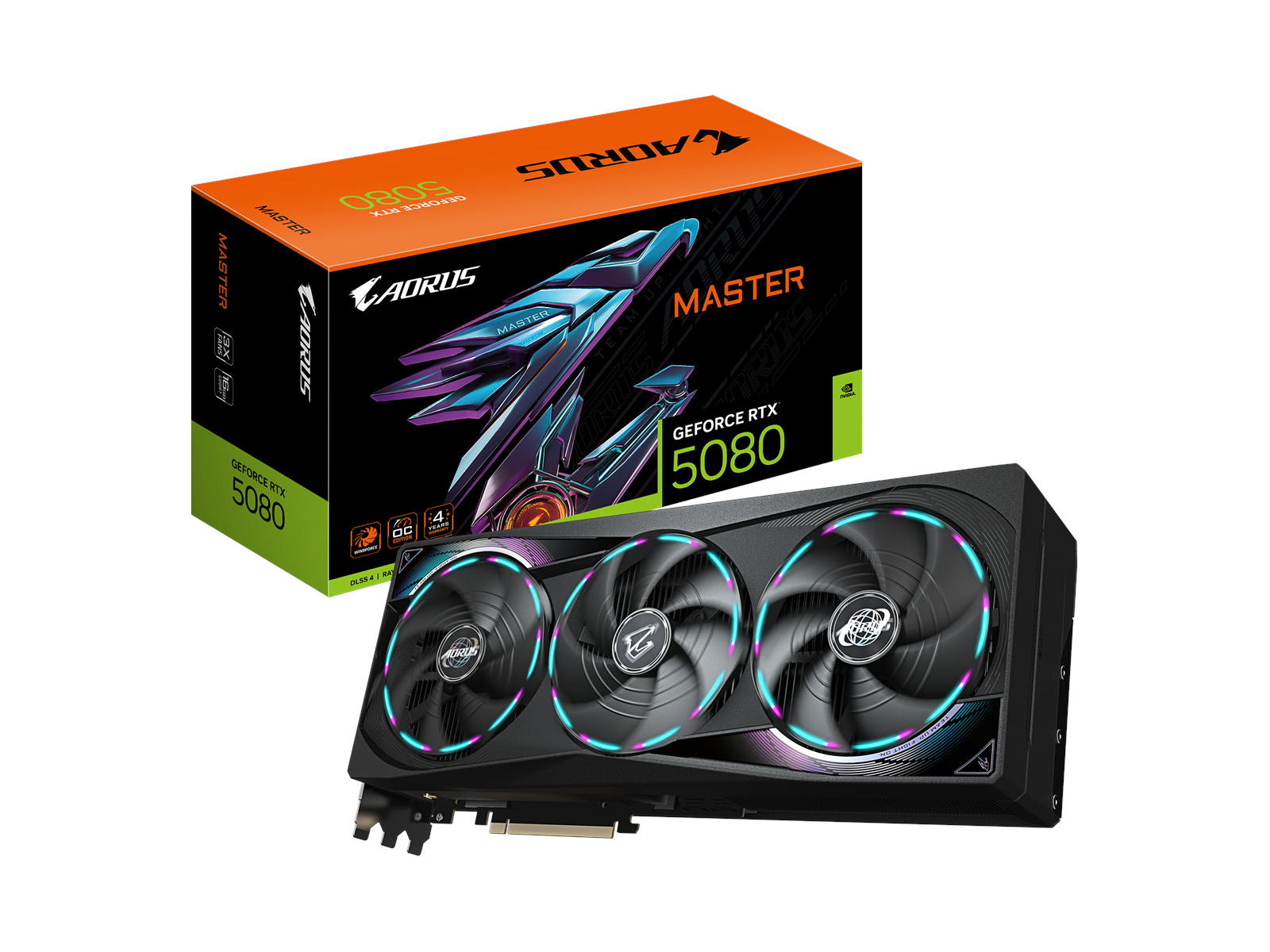 GIGABYTE GeForce RTX 5080 AORUS Master - 16GB GDDR7 RAM - Grafikkort