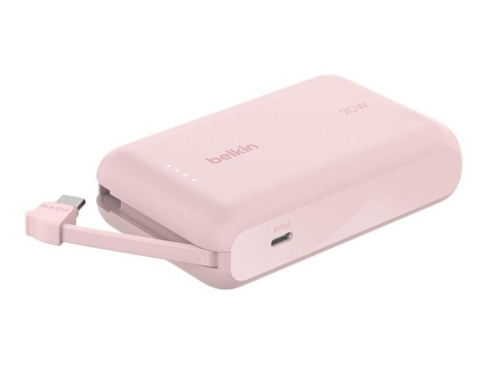 Belkin BoostCharge power bank - with integrated cable - 24 pin USB-C ...