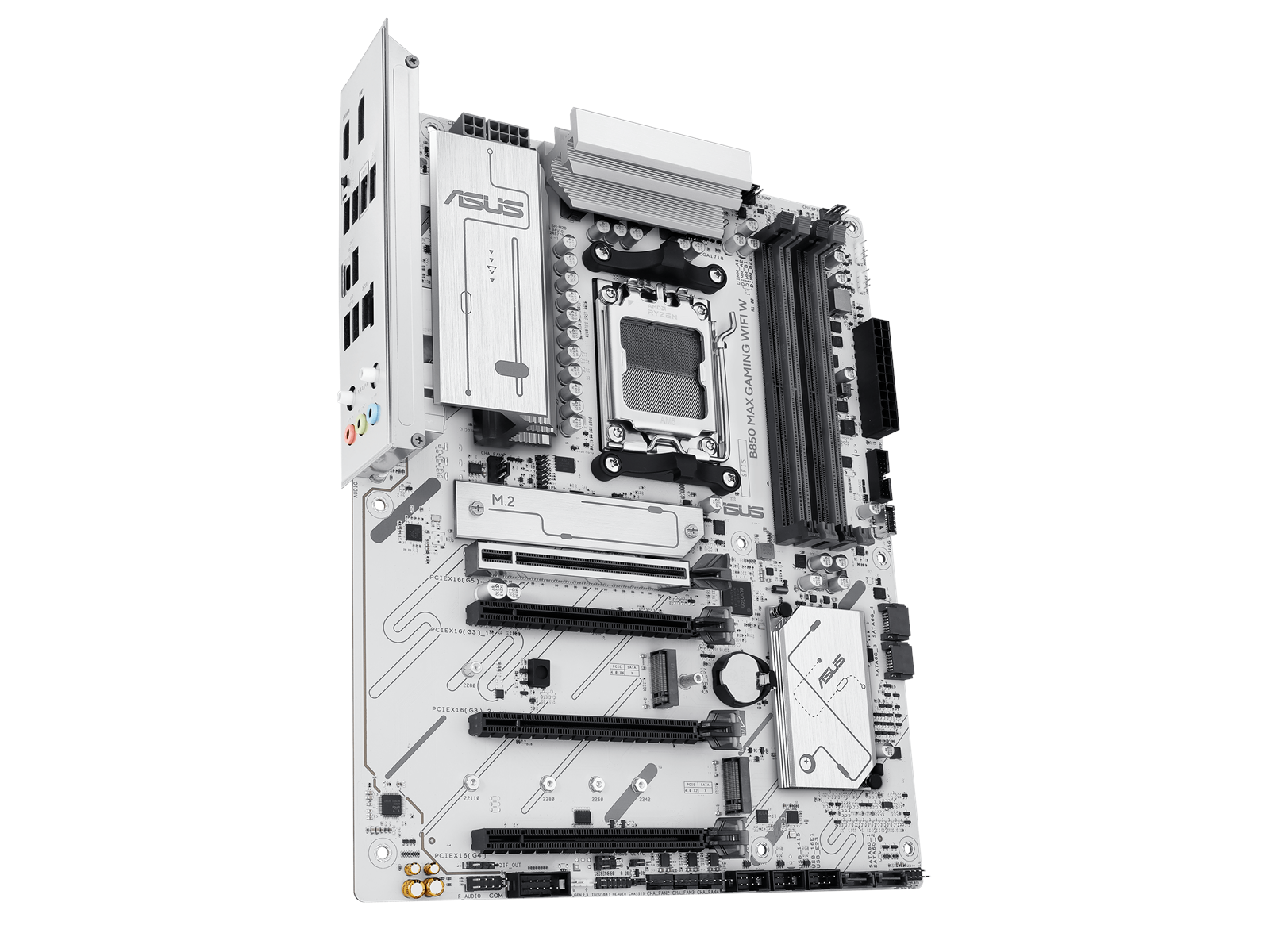 ASUS B850 MAX GAMING WIFI WHITE Moderkort - AMD B850 - AMD AM5 socket ...