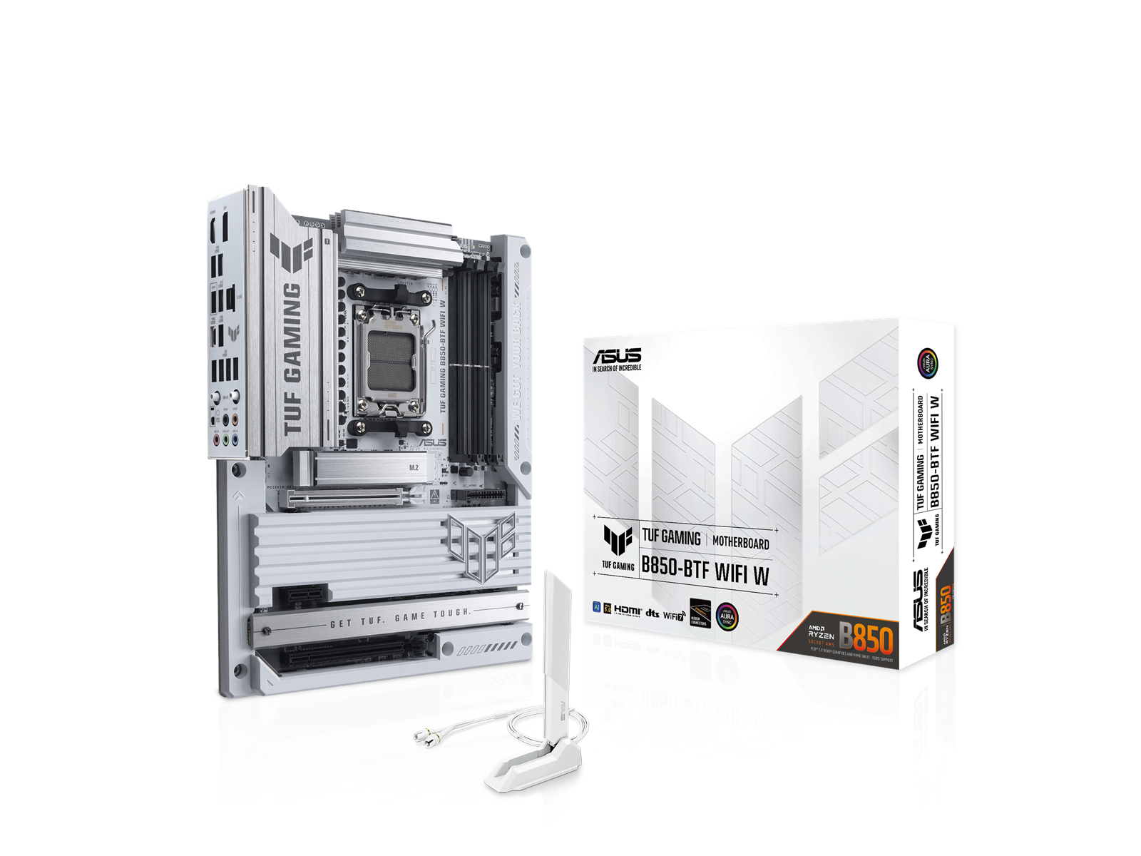 ASUS TUF GAMING B850-BTF WIFI WHITE Moderkort - AMD B850 - AMD AM5 ...