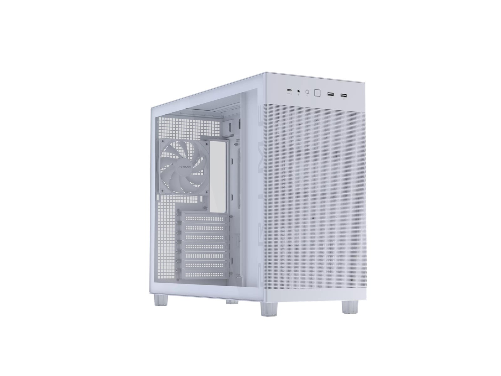 ASUS Prime AP303 TG White - Chassi - Miditower - Vit | I lager