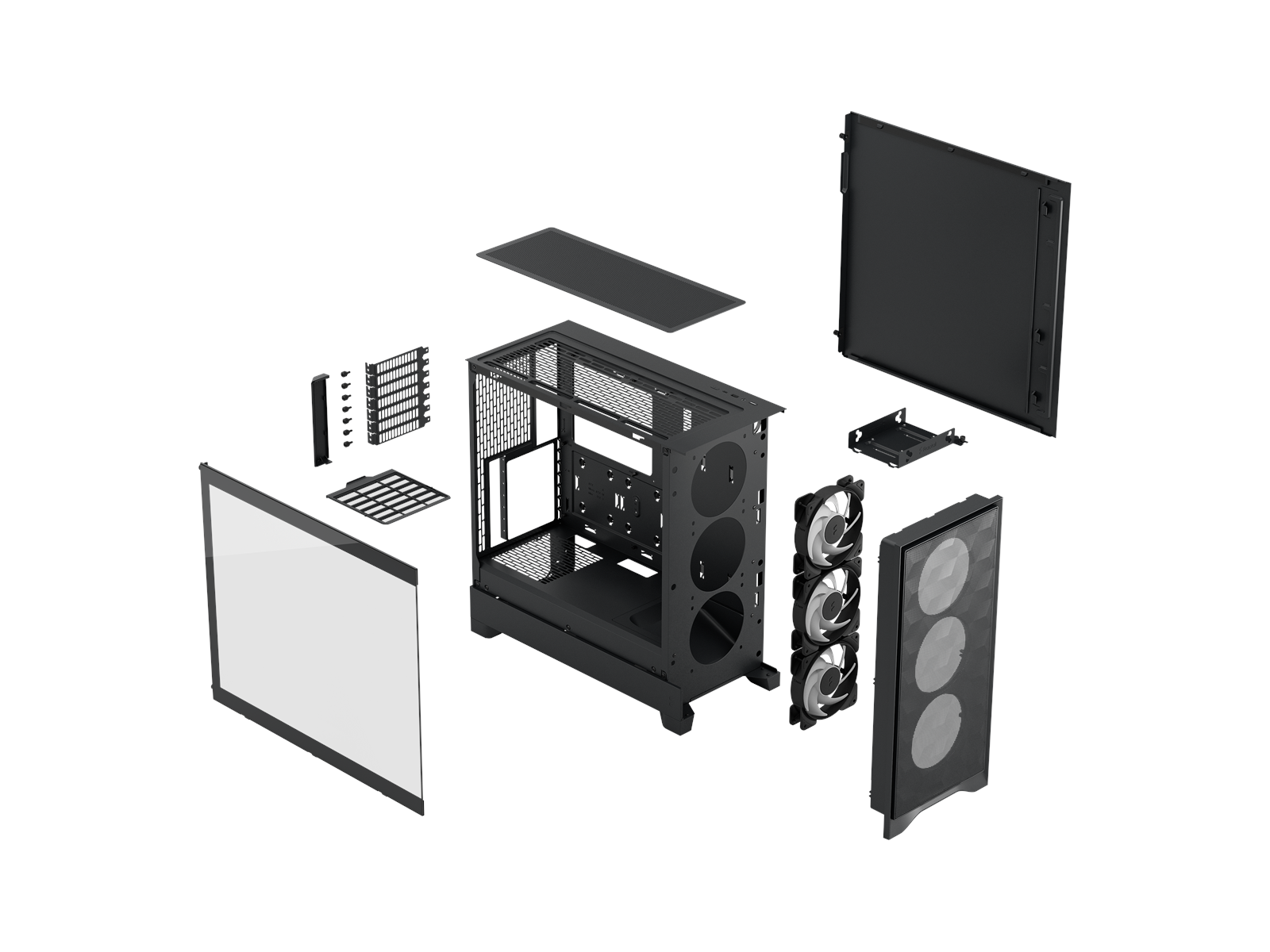 Fractal Design Pop 2 Air Black TG RGB - Chassi - Miditower - Svart