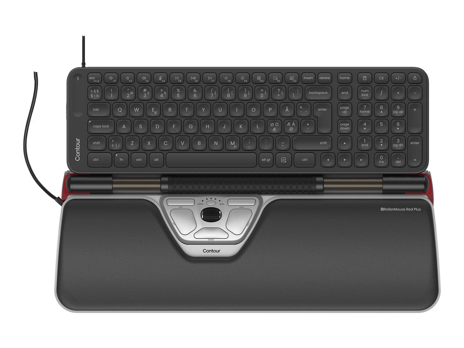 Contour RollerMouse Red Plus & Balance Mid-Size Keyboard Combo Wired PN ...
