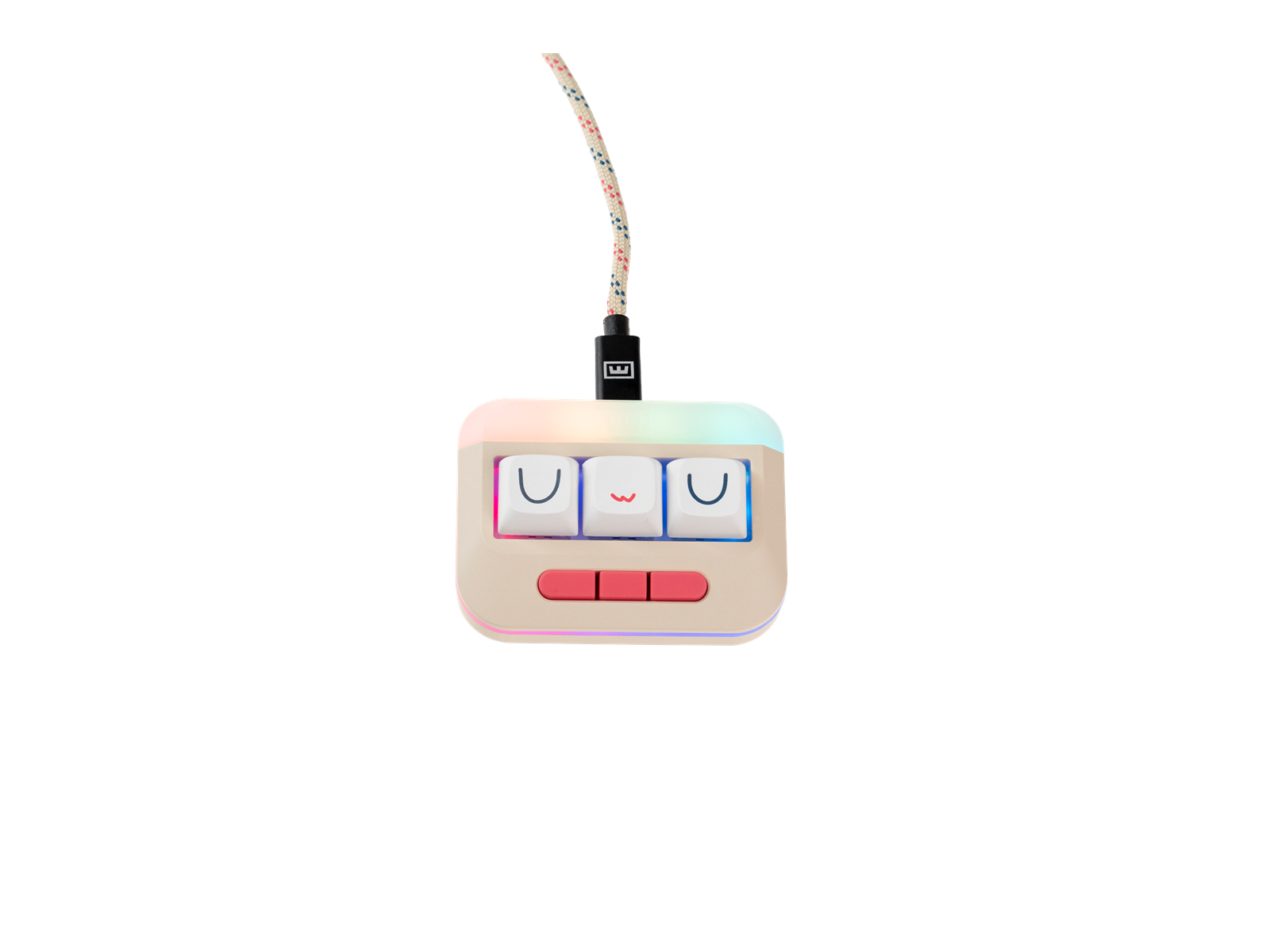 Wooting UwU - RGB - Gaming Keyboard - Utan numpad - Universal - Beige