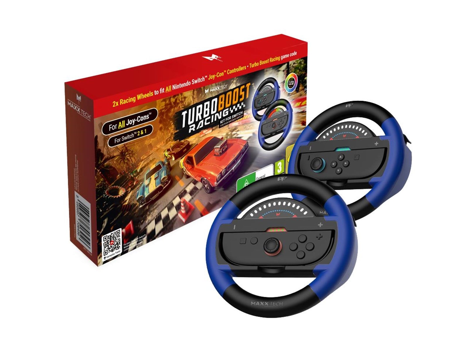 MAXX TECH Turbo Boost Racing Kit - Wireless Wheel - Nintendo Switch 2