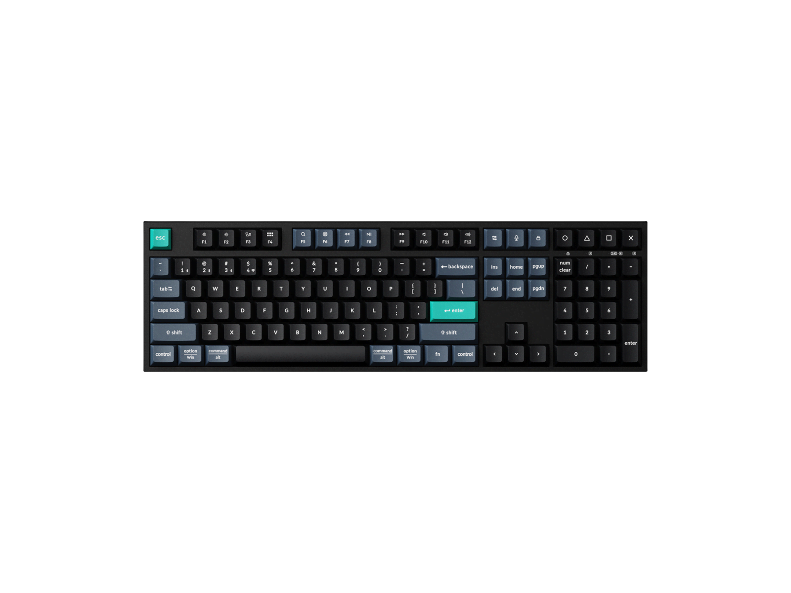 Keychron B36 Wireless Tri-Mode - Tangentbord - Nordisk - Svart