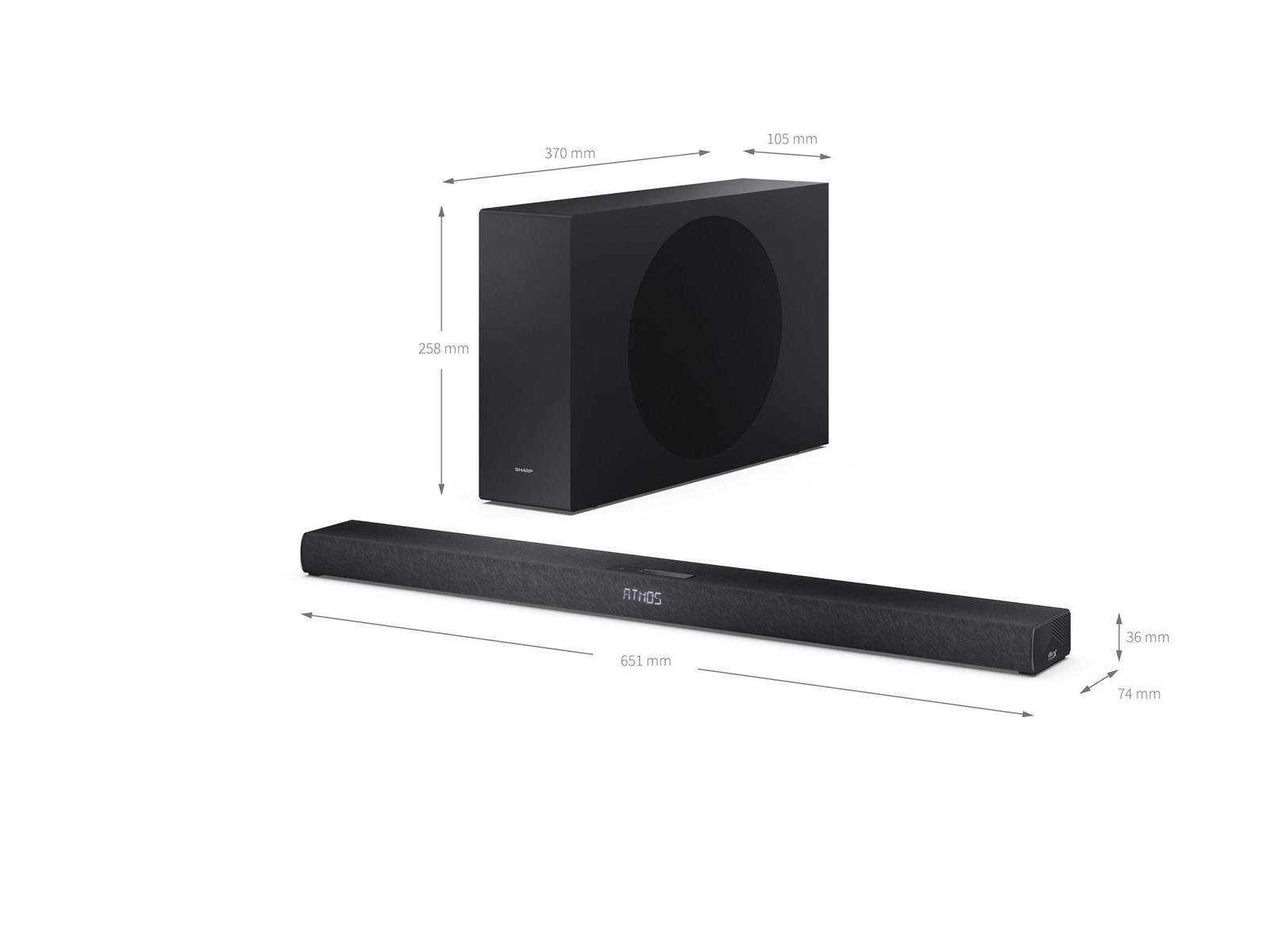 Sharp HT-SBW320 - sound bar system - for TV - wireless | Billig