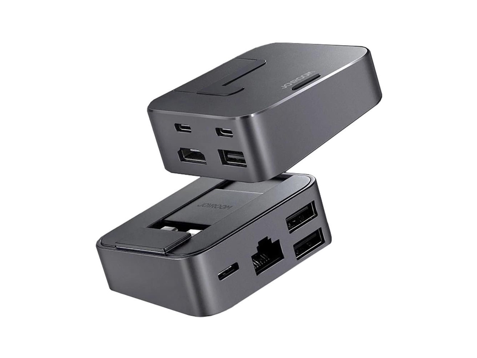 Joyroom Hub S-H121 USB-C stand - USB-A 3.0 / RJ45 / HDMI / USB-C ...
