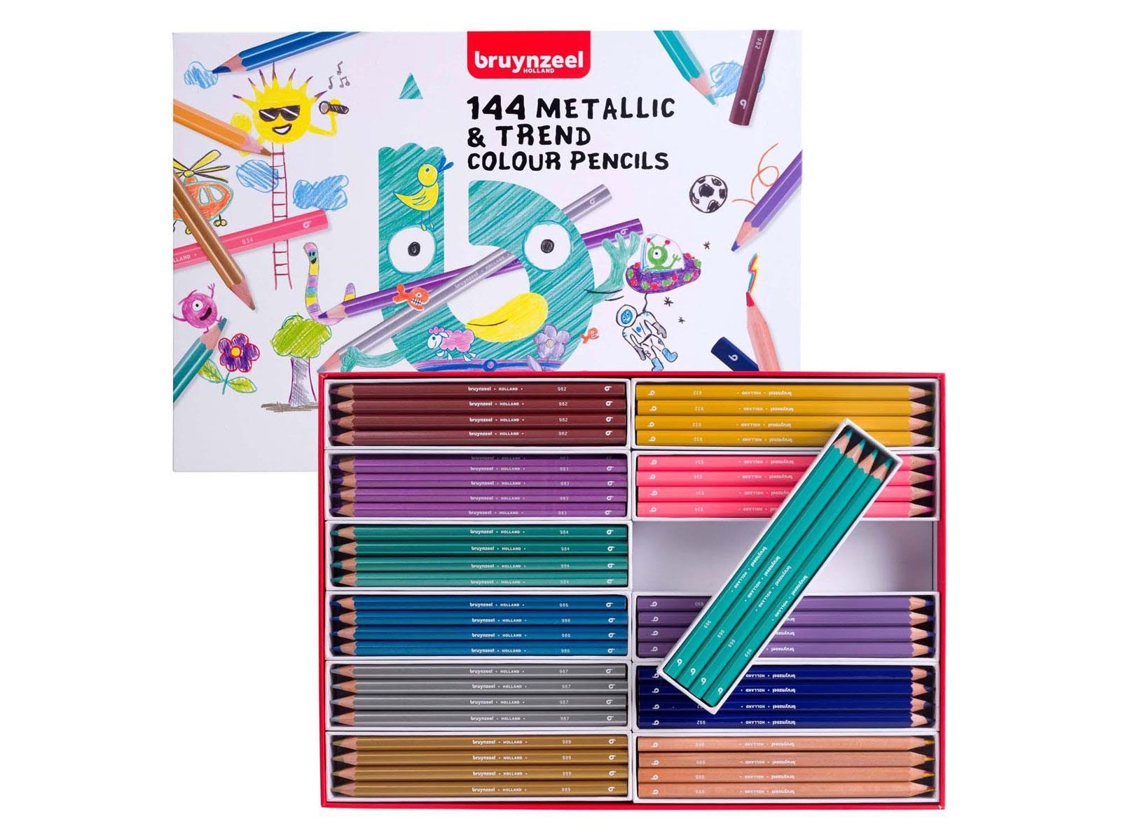 Bruynzeel Mega Coloured Pencil Set Metallic & Trend Colours | Billig