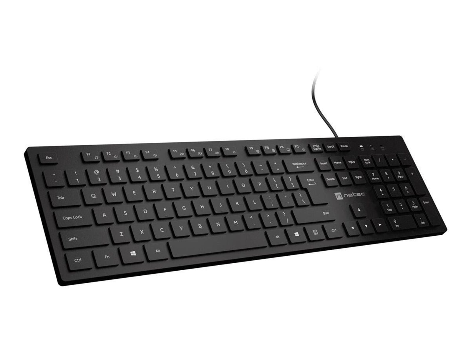 Natec HERRING - keyboard - slim design low profile full size - QWERTY ...