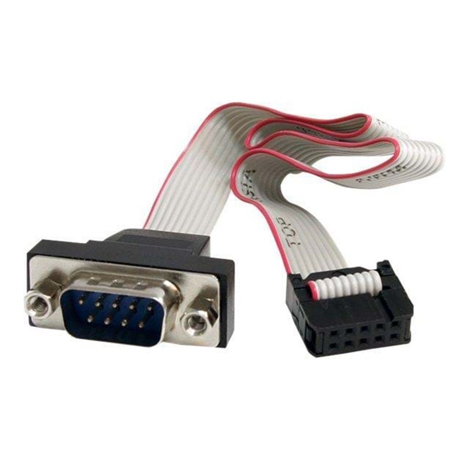 StarTech.com 9 Pin Serial Male to 10 Pin Motherboard Header Panel Mount ...