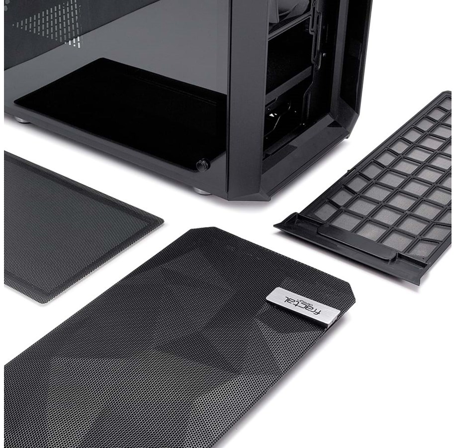 Fractal Design Meshify C TG - Black - Chassi - Miditower - Svart