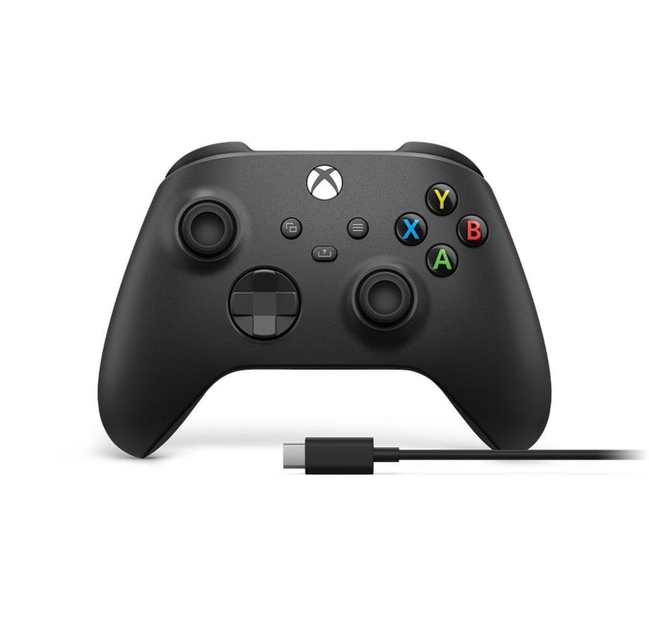 Microsoft Xbox - Carbon Black + USB-C Cable - Wireless Controller ...