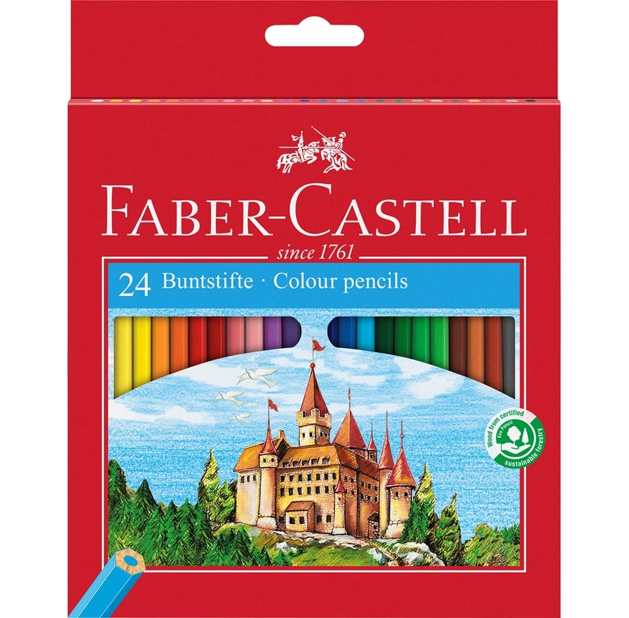 Faber-Castell Colour pencil Castle hexagonal box of 24 | I lager
