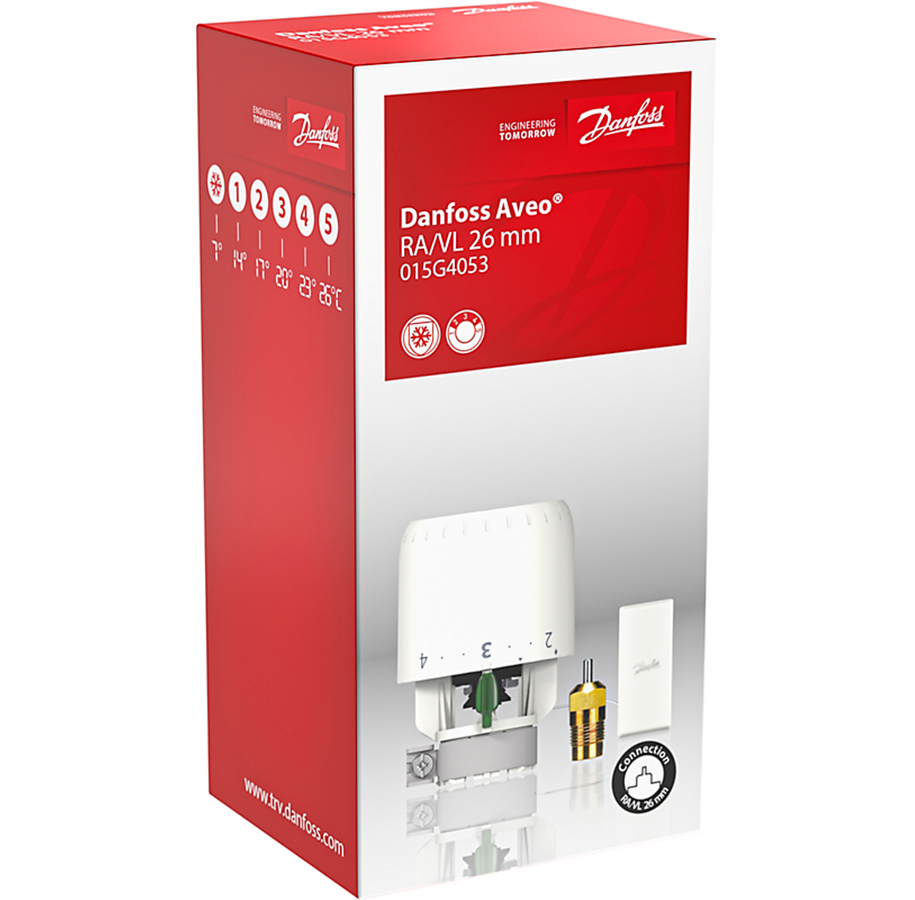 Danfoss Aveo RA/VL service thermostat with remote sensor 2 m and ...