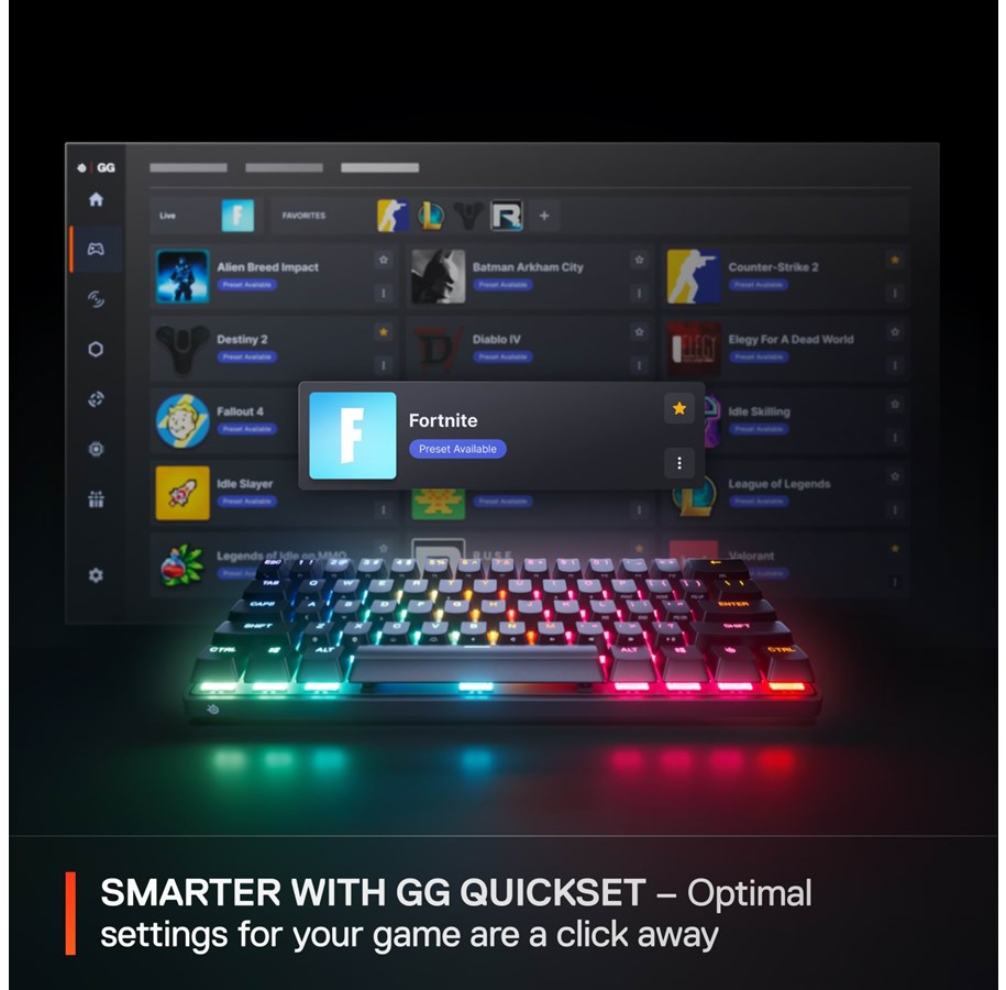 SteelSeries Apex Pro Mini Gen 3 - Gaming Keyboard - Utan numpad ...