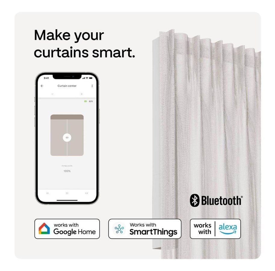 MotionBlinds Smart Curtain Rail Central opening 200cm | Billig