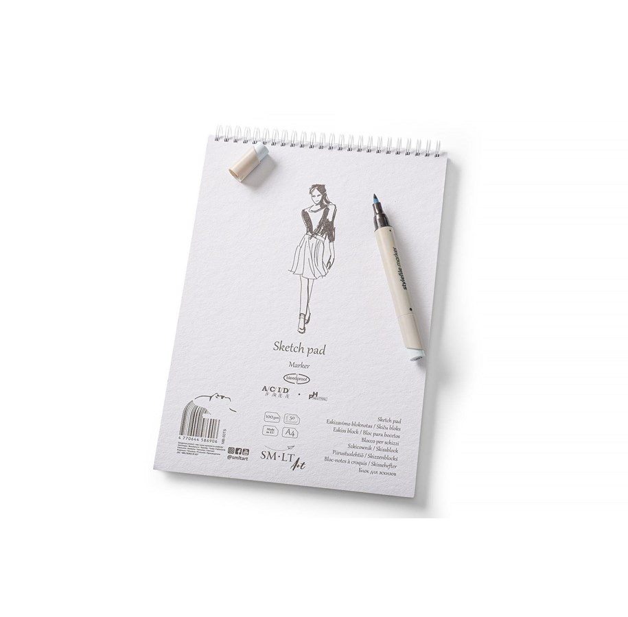 SMLT Drawing pad MARKER paper. A4. 100g. | Billig