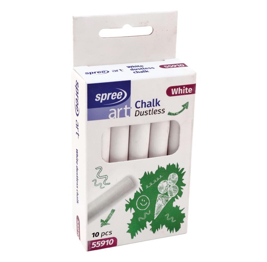 SPREE Chalkboard chalk 10 pcs WHITE | Billig