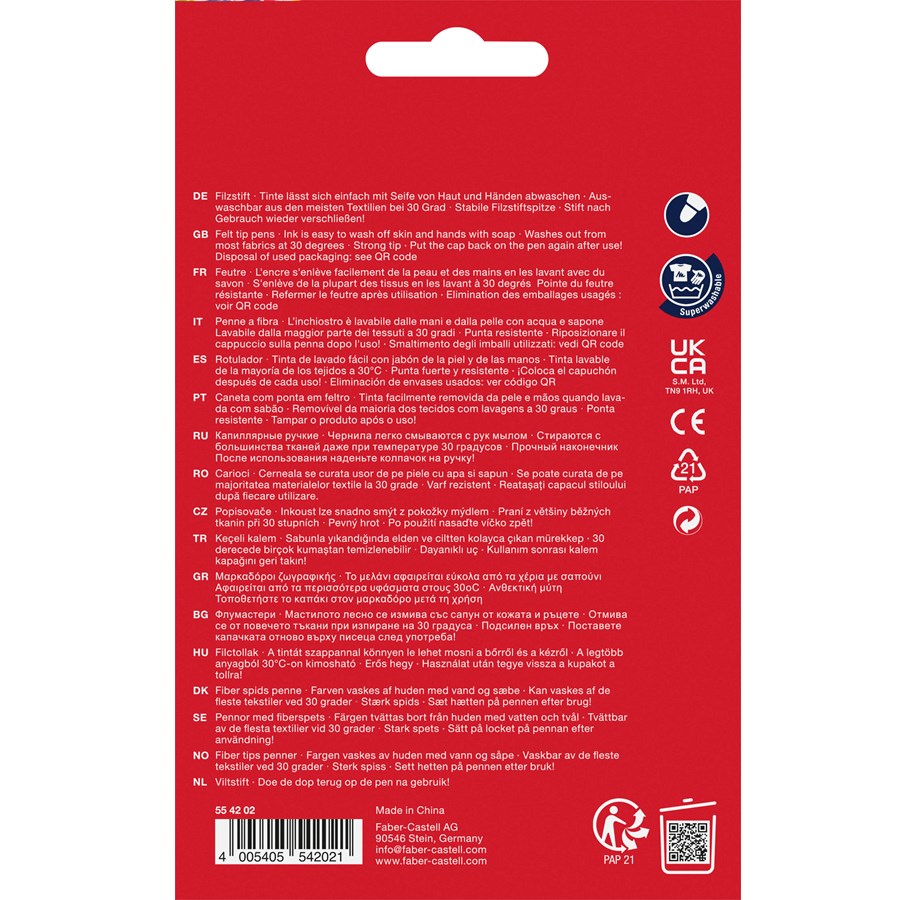 Faber-Castell Fibre-tip pen Castle Cardboardbox 24pc. | I lager